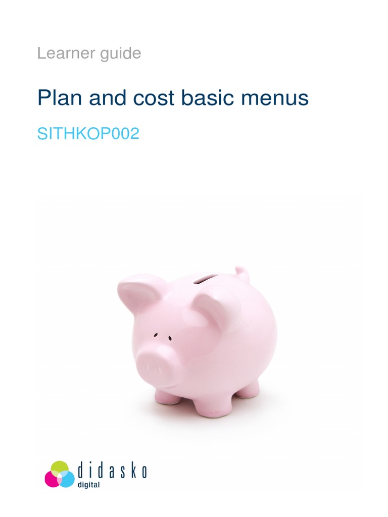 SIT22 SITHKOP002 Plan and Cost Basic Menus LG V2-0 PDF | PDF | Menu | Hors D'oeuvre