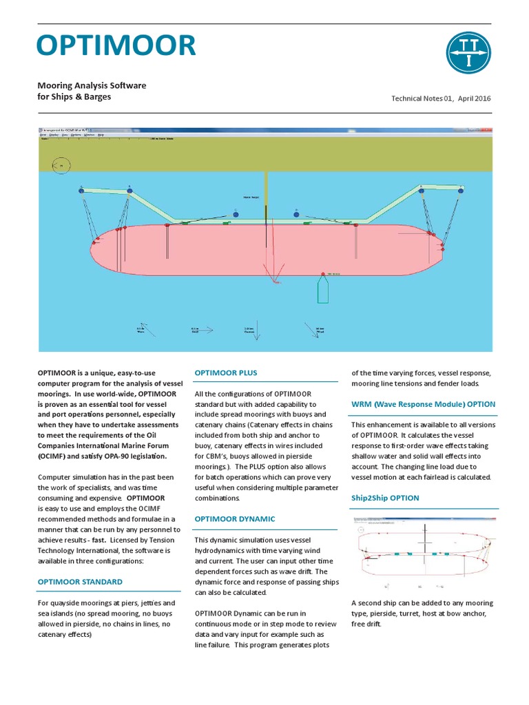 Optimoor: Mooring Analysis So Ware For Ships & Barges | PDF | Ships ...