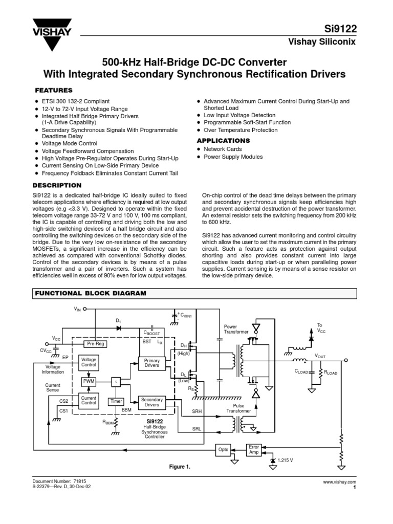 500-kHz Half-Bridge DC-DC Converter | PDF | Rectifier | Electronic Circuits