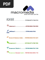 Macromedia Serial Numbers List | PDF | Editing Software | Software Industry