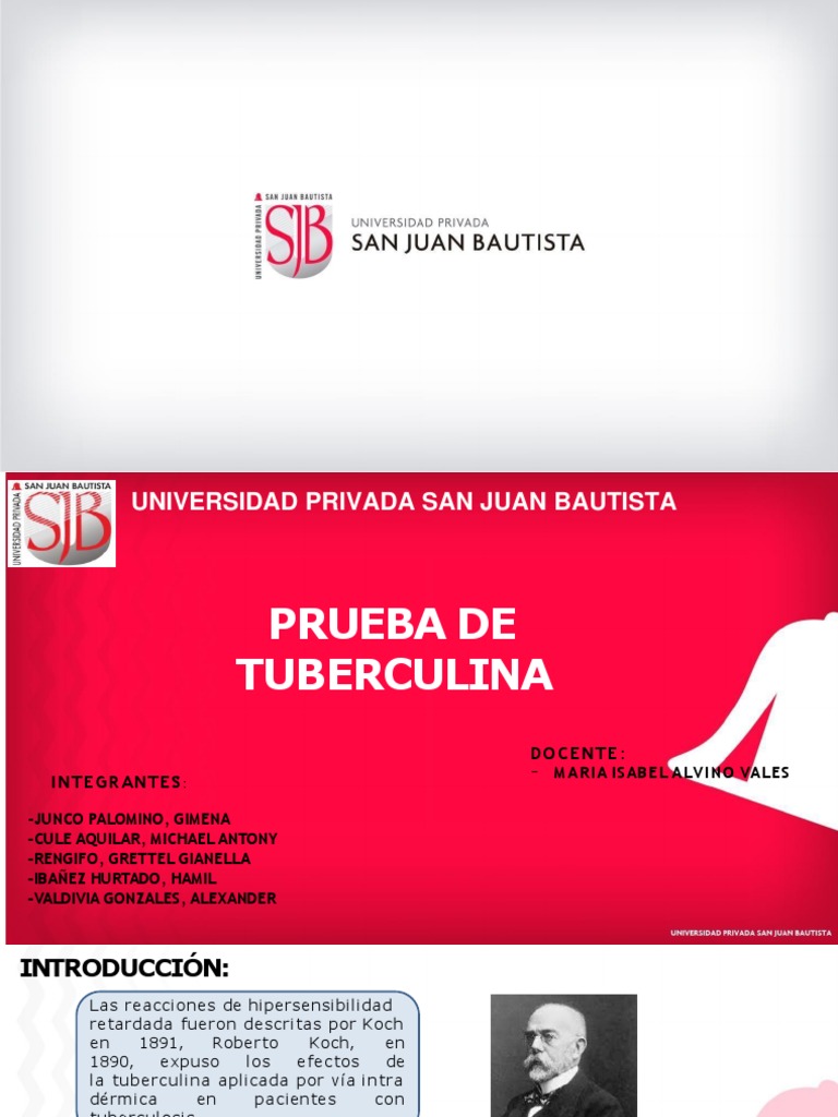 Prueba de Tuberculina | PDF | Mycobacterium | Tuberculosis