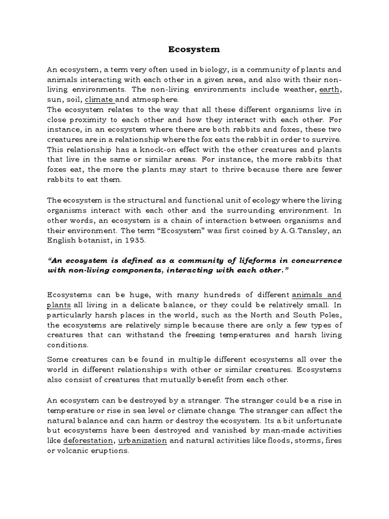 Module 1 Ecosystem | PDF | Food Web | Ecosystem