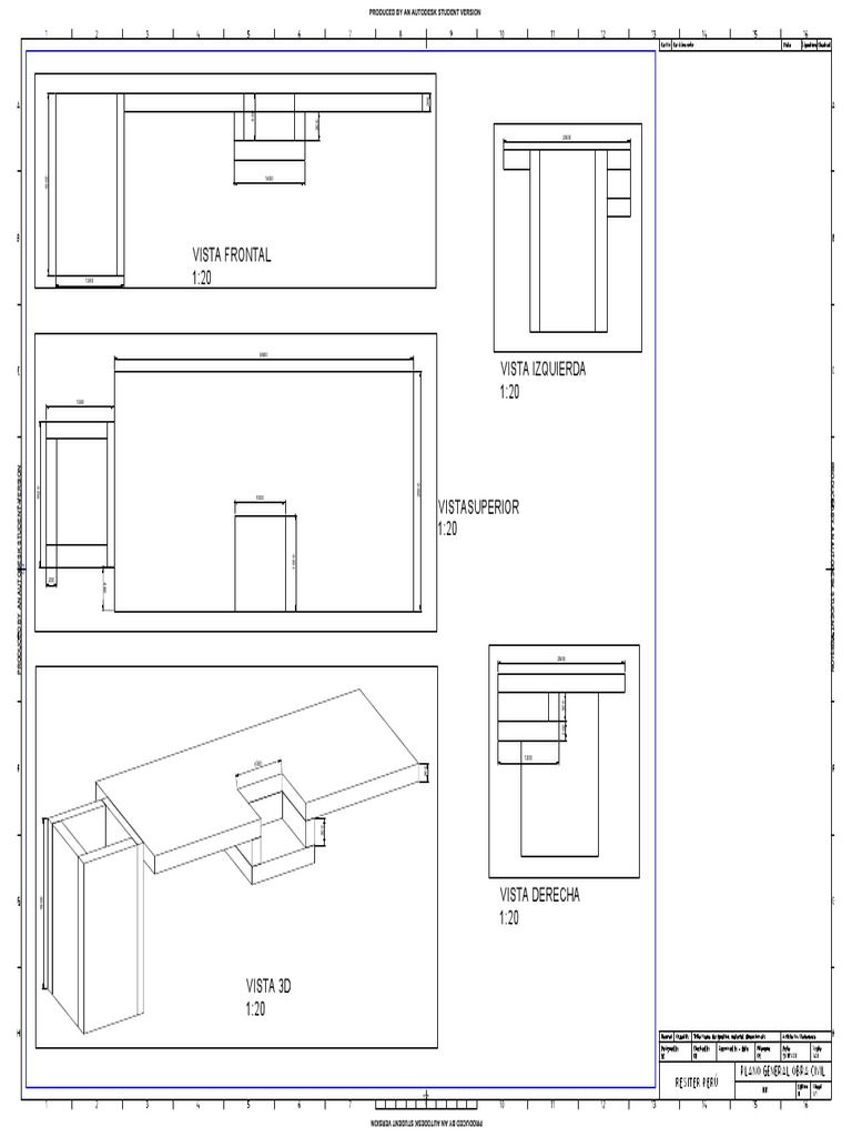 3D Model Views and Dimensions | PDF