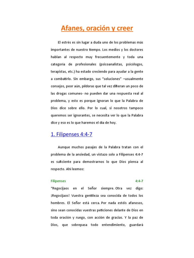 Afanes | PDF | Oración | Dios