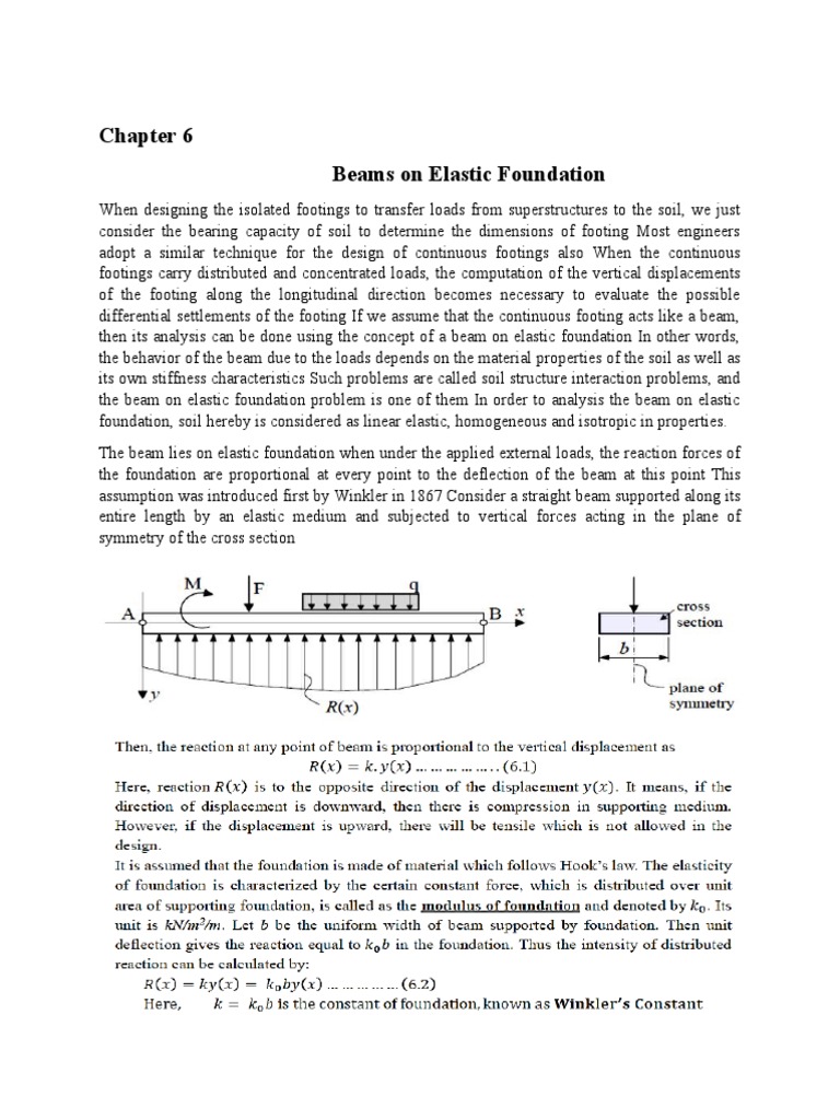 Beams On Elastic Foundation | PDF