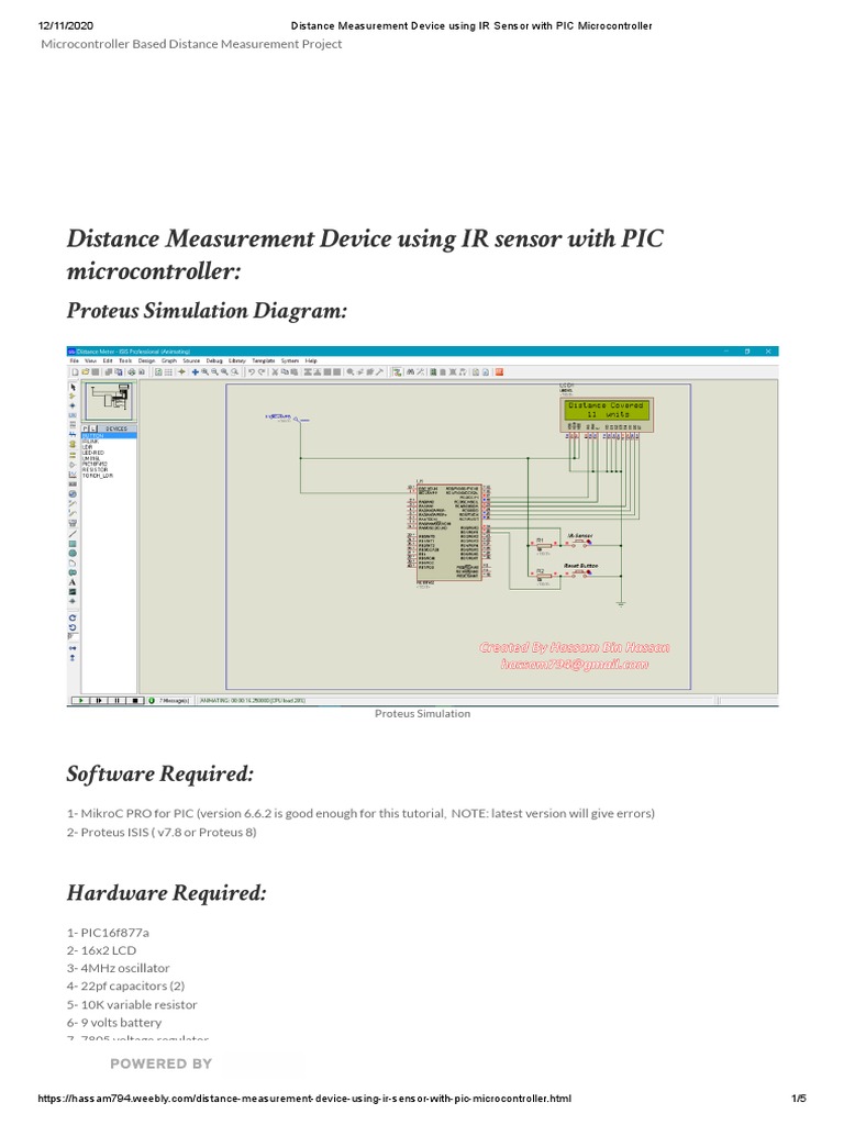 Distance Measurement Device Using IR Sensor With PIC Microcontroller | Download Free PDF ...