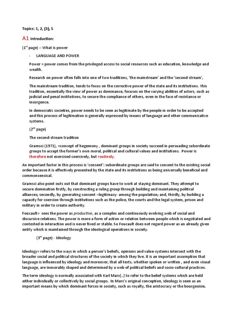 Language and Power: Key Concepts Explained | PDF | Power (Social And ...