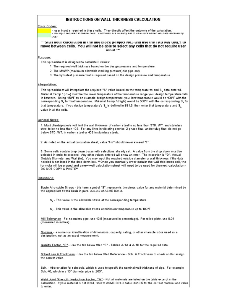 Unlocked - Wall Thickness Calculation-12 Inch | PDF | Pipe (Fluid Conveyance) | Building Engineering