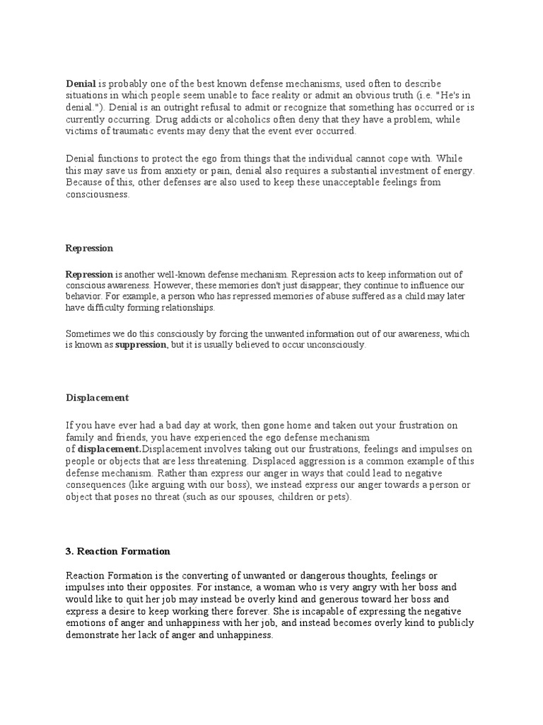 Defense Mechanism 2 | PDF | Anger | Network Protocols