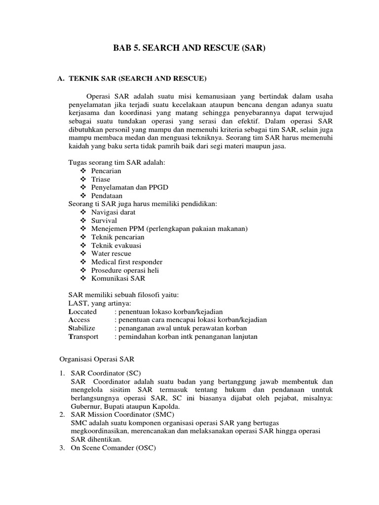 Teknik Sar Dan Rescue Pdf