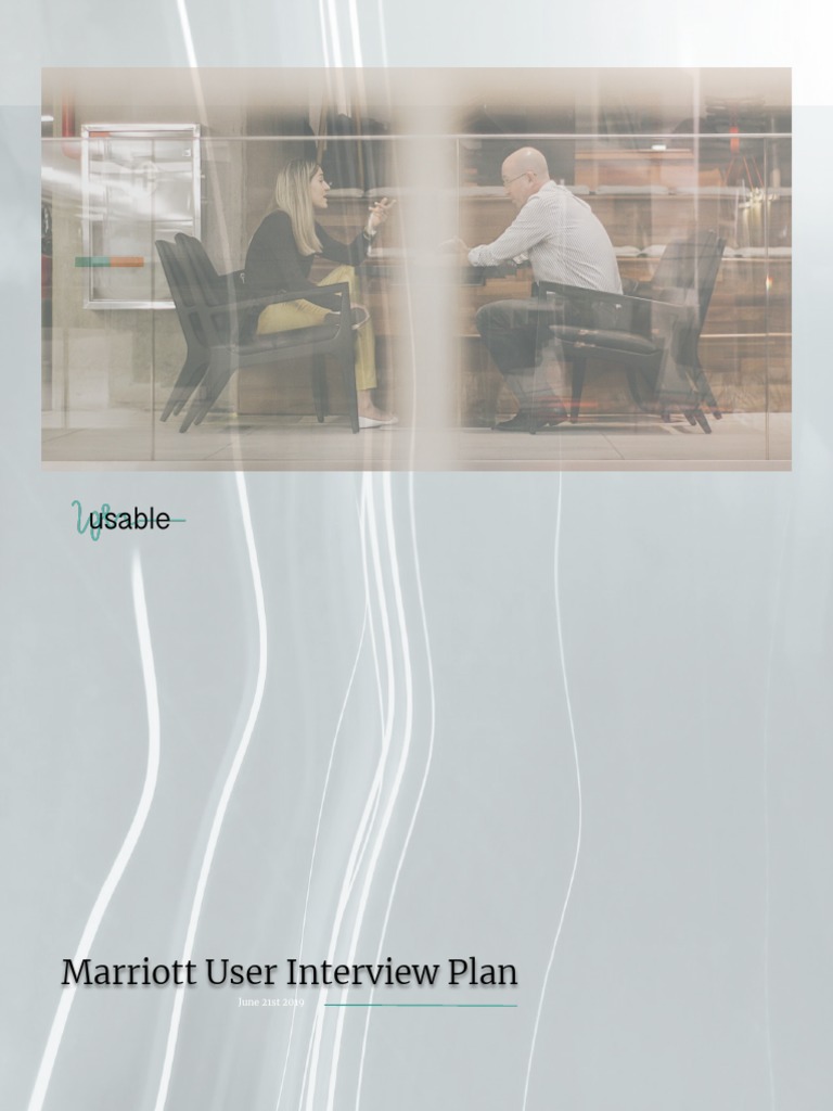 Marriott User Interview Plan | PDF | Usability | Confidentiality