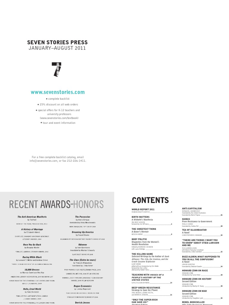 Seven Stories Press Jan-Aug 2011 Catalog | PDF | Books