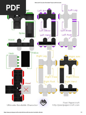 Minecraft Papercraft Bendable Skeleton