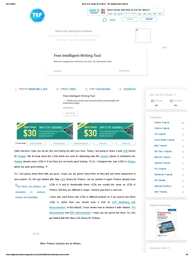 New LCD Library For Proteus - The Engineering Projects | PDF | Liquid ...