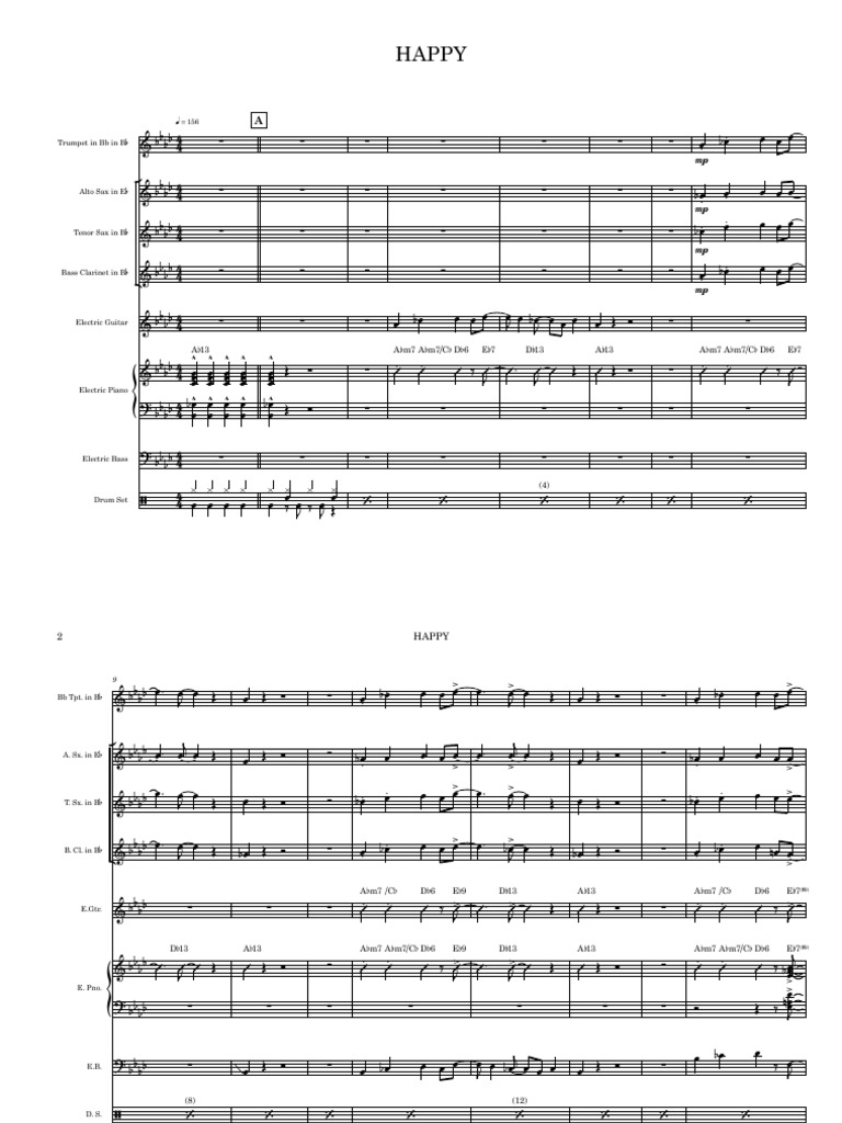 01 - Full Score - HAPPY PDF | PDF | Aerophones | Elementary Organology
