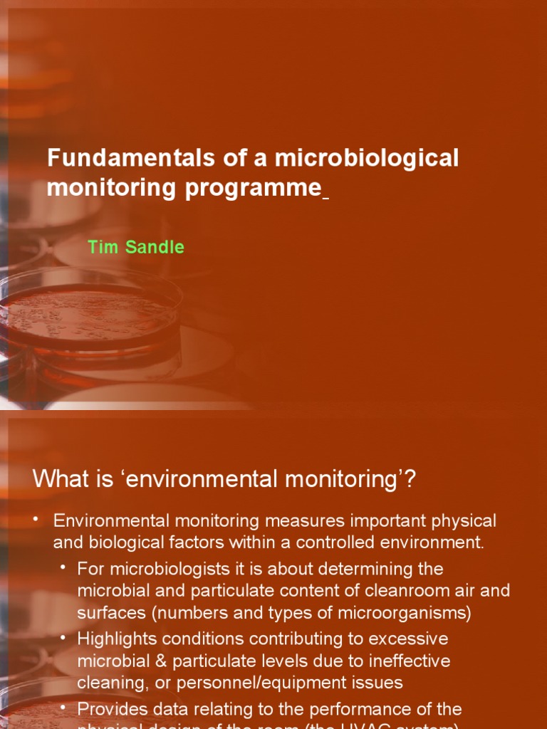 Fundamentals of A Microbiological Monitoring Programme: Tim Sandle ...