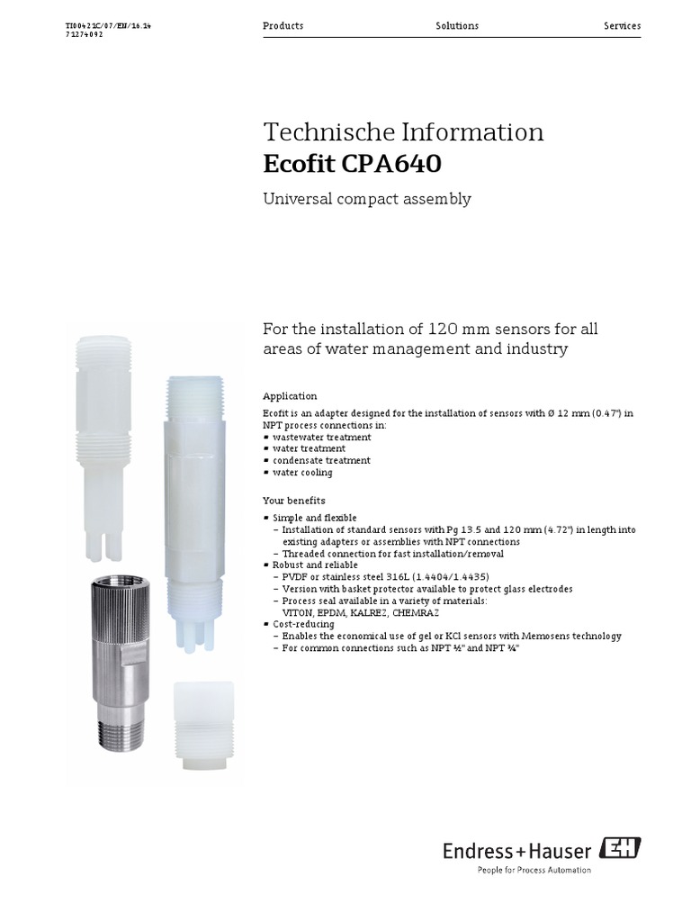 Technische Information Ecofit CPA640: Universal Compact Assembly | PDF ...