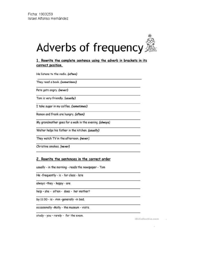 Understanding Adverbs of Frequency | PDF