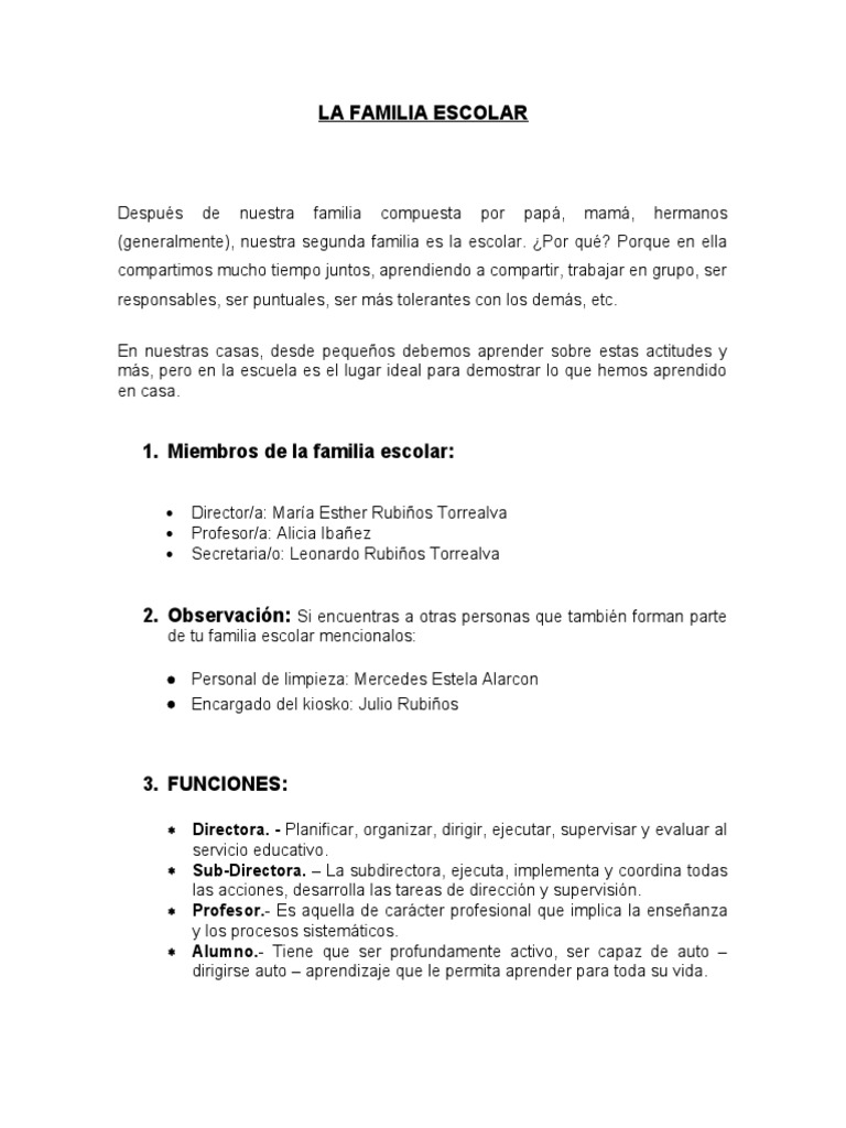 La Familia Escolar | PDF | Crecimiento personal y profesional | Salud y ...