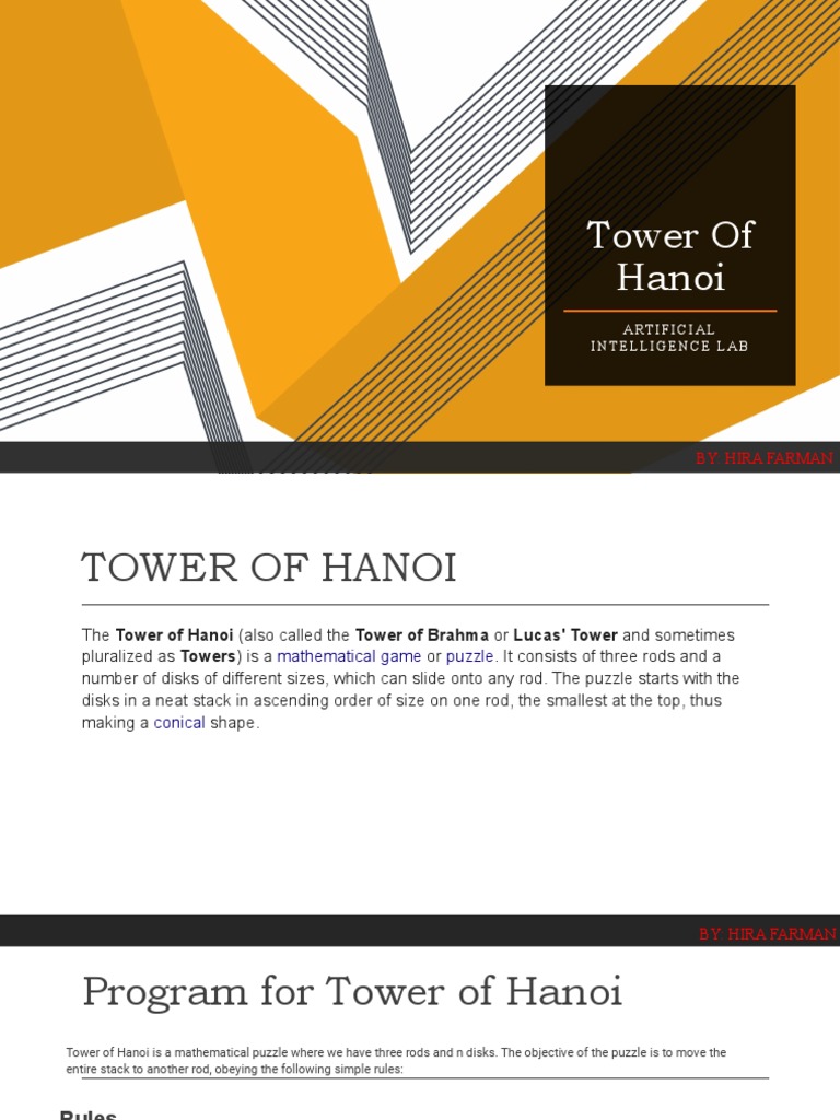 Tower of Hanoi: 4 Disks Solution Guide | PDF | Computer Science ...