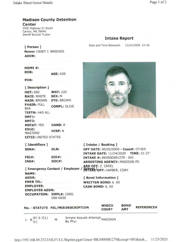 Casey Bridges Arrest | PDF