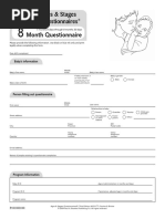 ASQ-3 33 Month Questionnaire | PDF