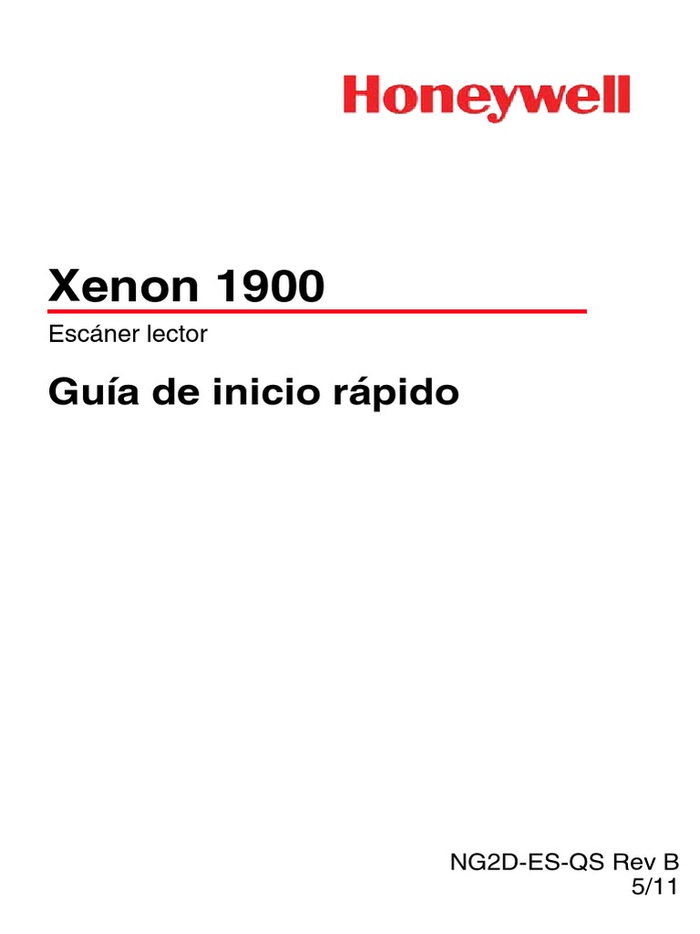 Manual Lector Xenon-1900 | PDF | Escáner de imagen | Terminal de computadora