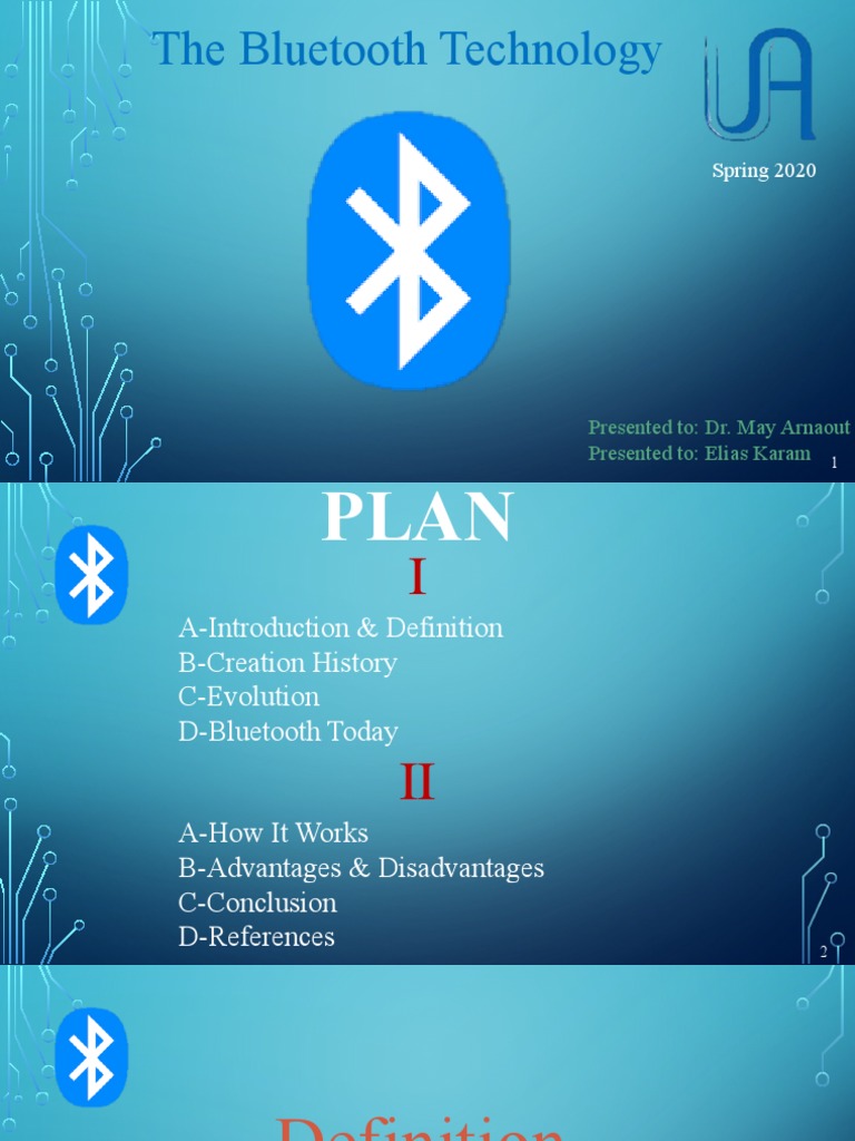 The Bluetooth Technology: Spring 2020 | PDF | Bluetooth | Wireless