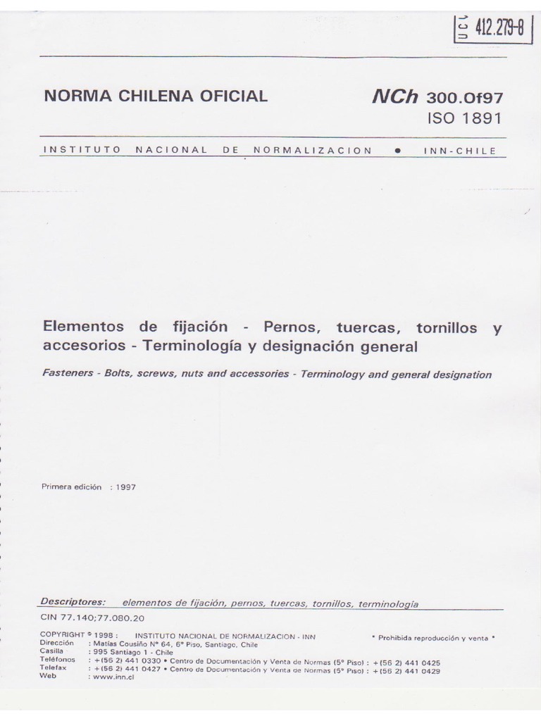 NCH300.Of97 (ISO 1891) | PDF