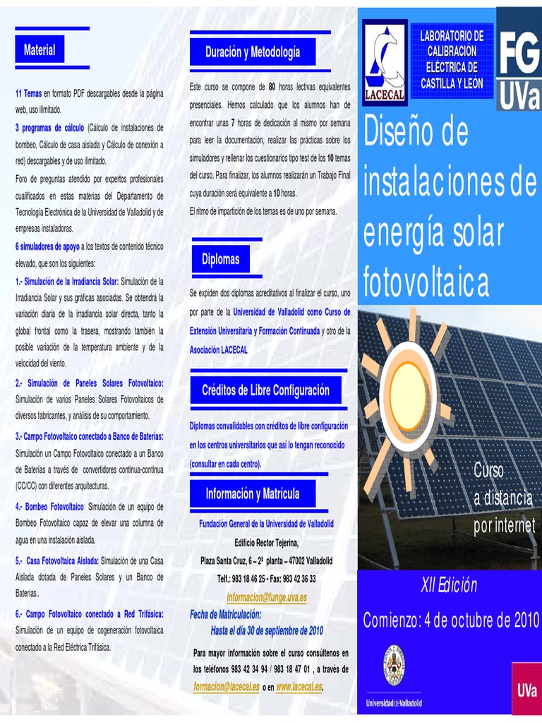 Triptico PDF | PDF | Fotovoltaica | Energía solar