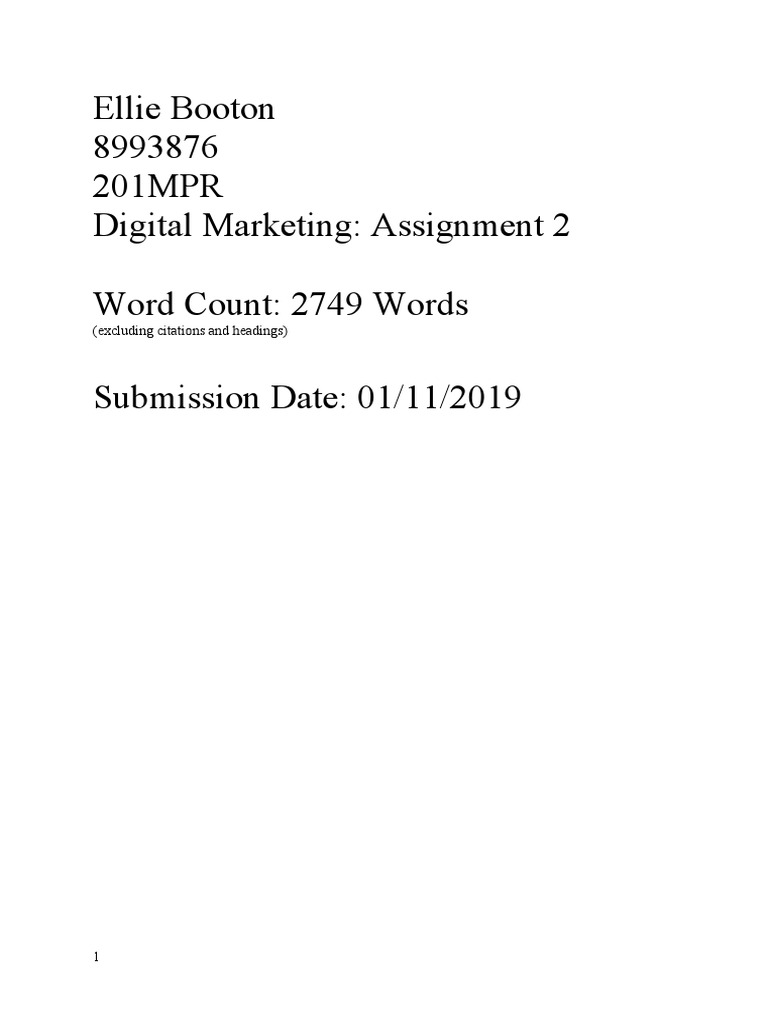 Digital Marketing Report | PDF | Digital Marketing | Customer Experience