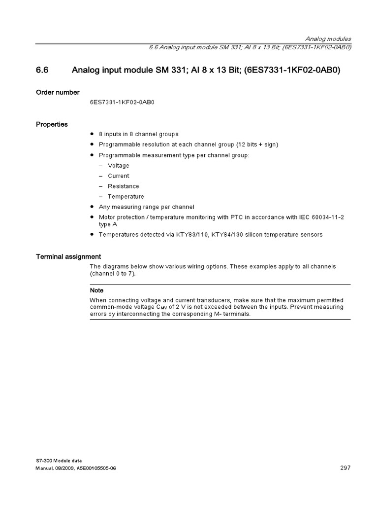 Sm331 Manual Pdf Pdf Analog To Digital Converter Electrical