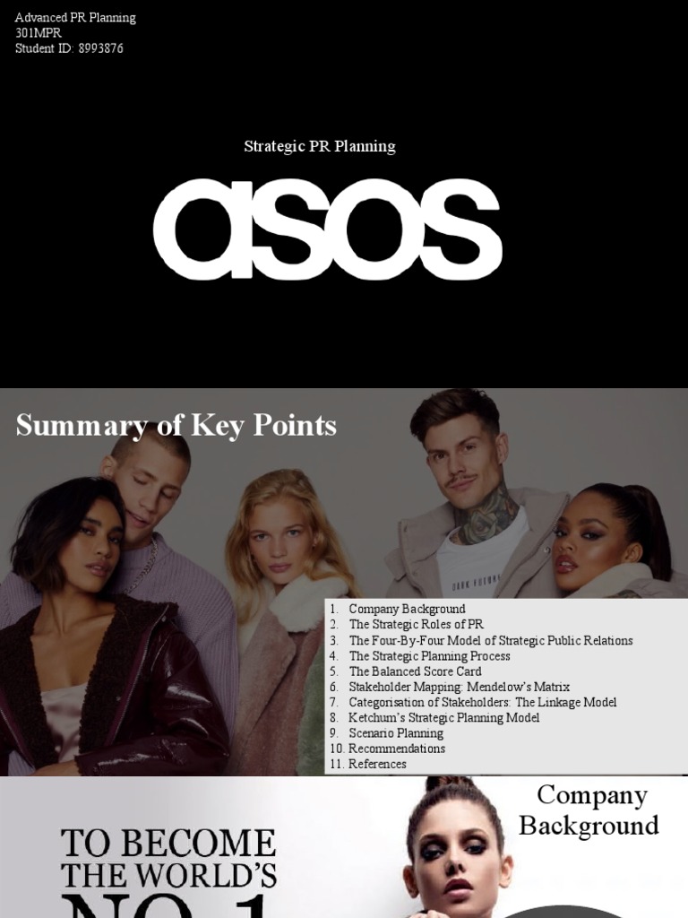 Advanced PR Planning Presentation, ASOS | PDF | Strategic Planning ...