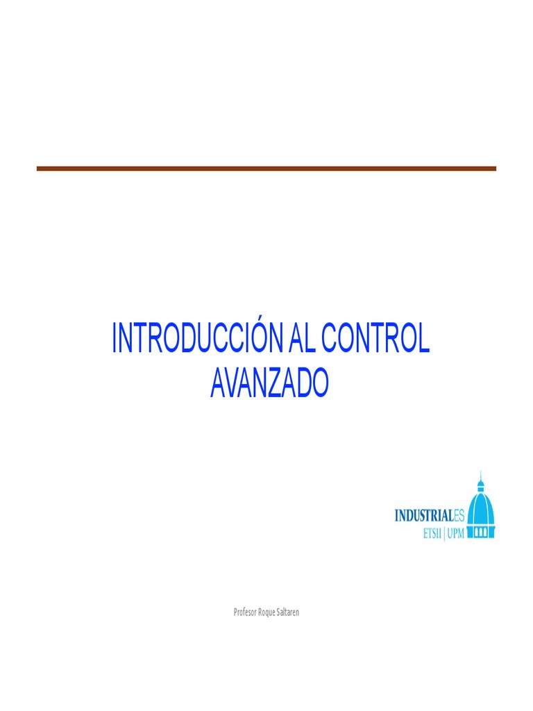 Tema4 Control Avanzado Oct 2020 | PDF | Análisis | Ingeniería de Sistemas