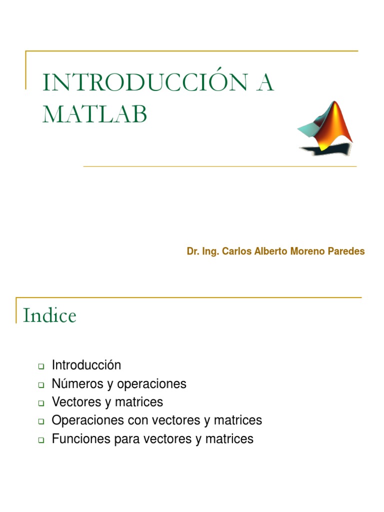 Clase 2.-Matlab | PDF | Matriz (Matemáticas) | Espacio vectorial