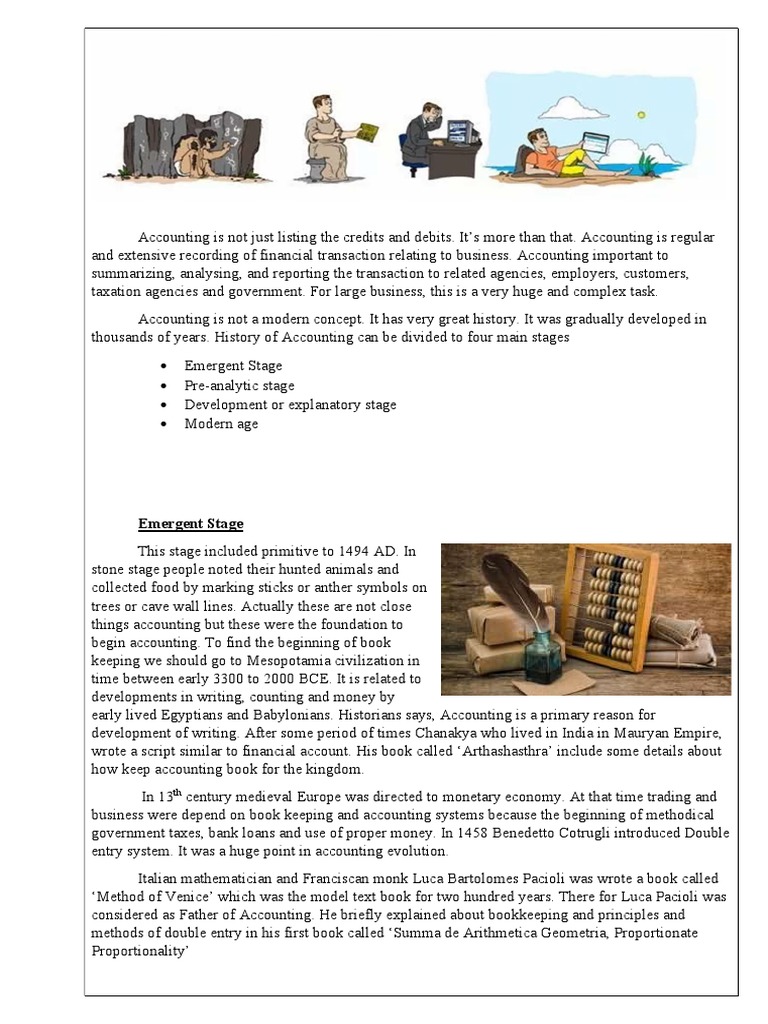 Evolution of Accounting | PDF | Financial Services | Accounting