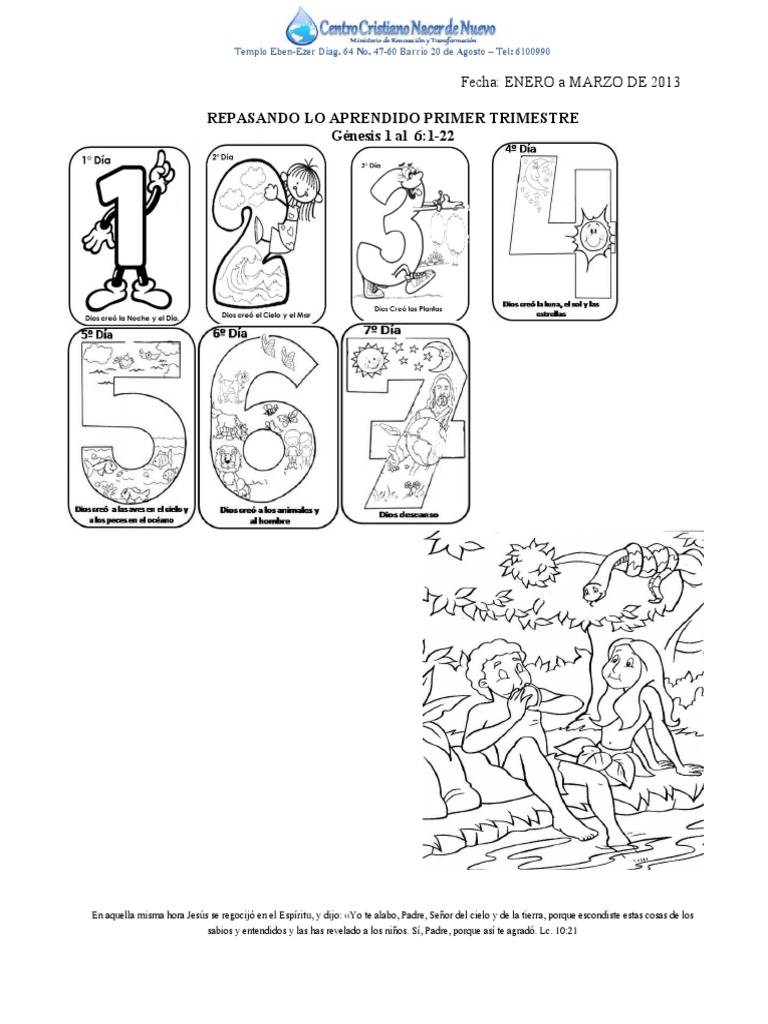 Lección 9 - REPASO PRIMER TRIMESTRE GENESIS 1 AL 6 | PDF | Narrativa de ...