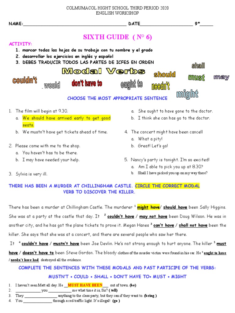 Sixth Guide Modals | PDF