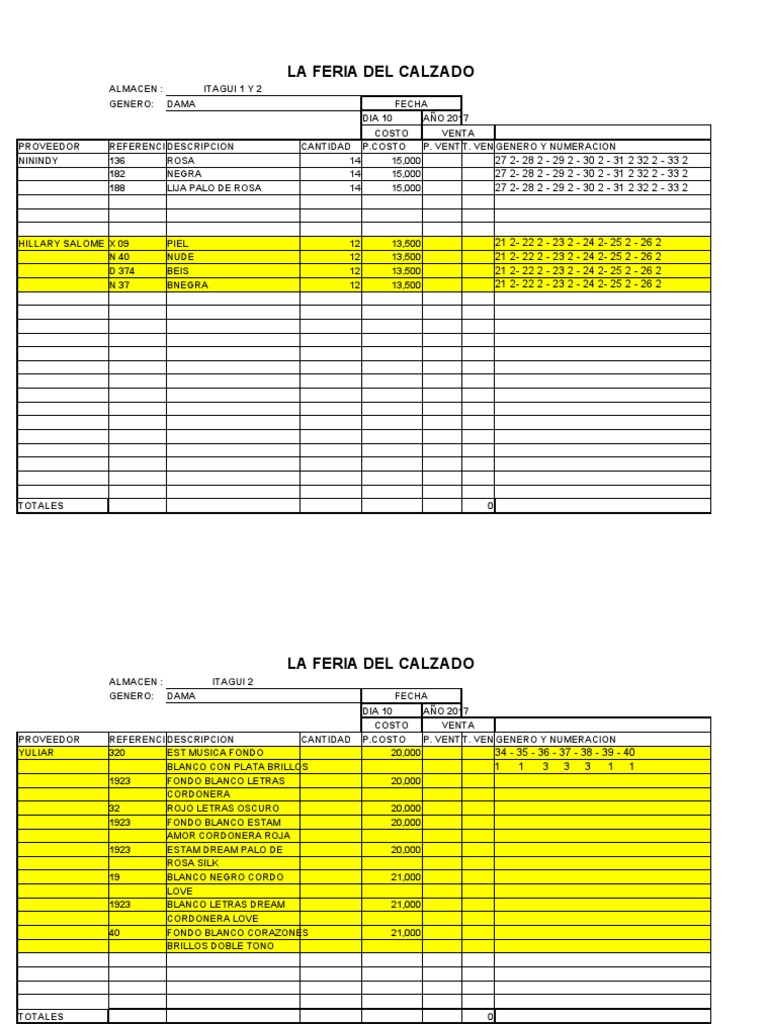 Hoja Formato de Repociciones NUEVO | PDF