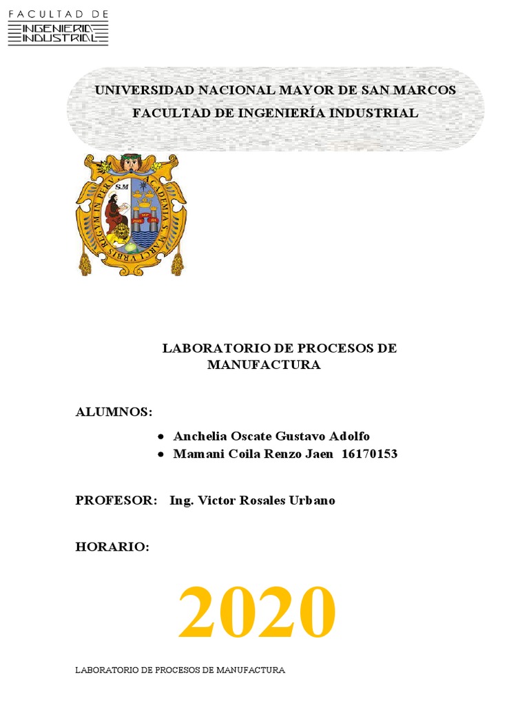 Laboratorio de Procesos de Manufactura | PDF | Metrología | Naturaleza