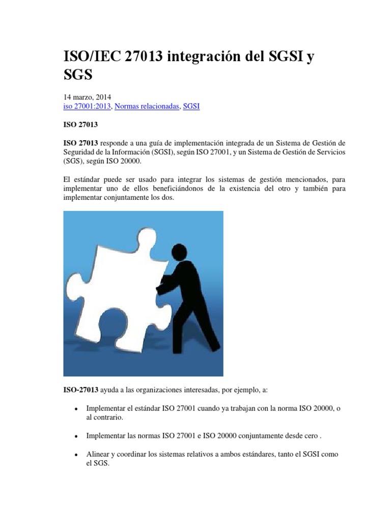 Iso 27013 | PDF
