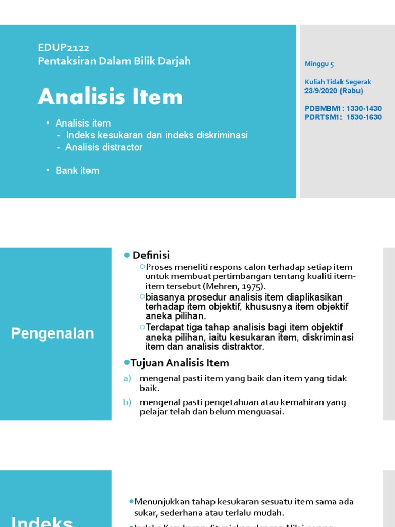 Analisis Item | PDF