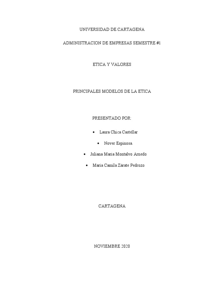 Principales Modelos de La Etica | Descargar gratis PDF | Moralidad ...