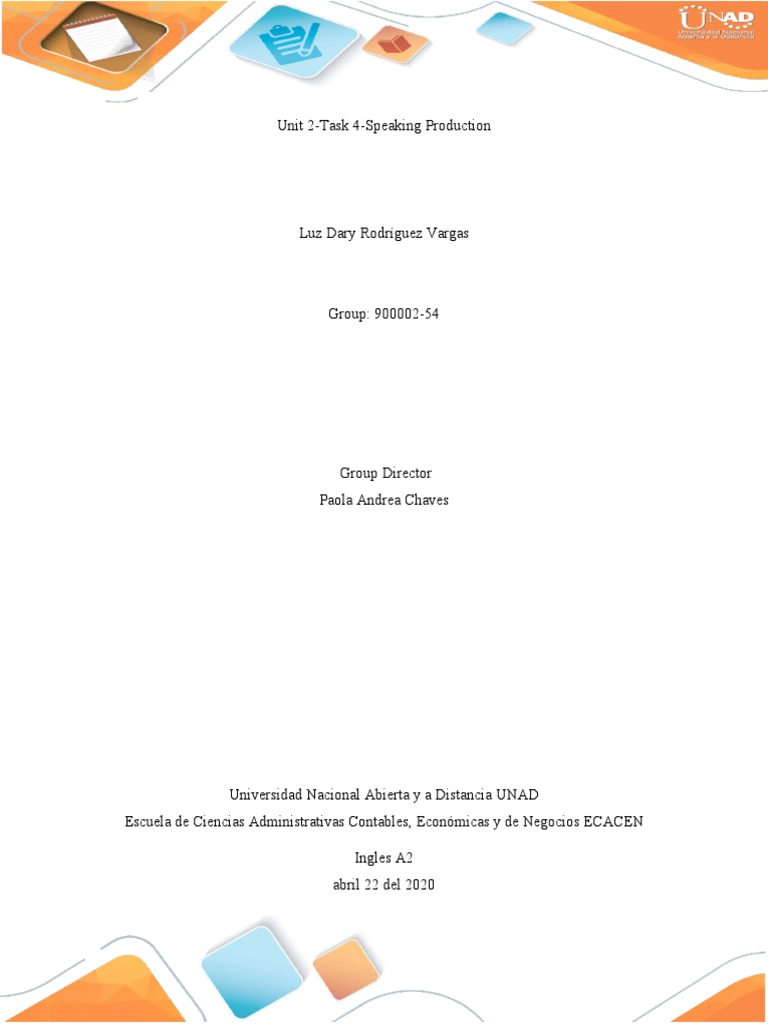 Unit 2 Task 4 Speaking Production | PDF