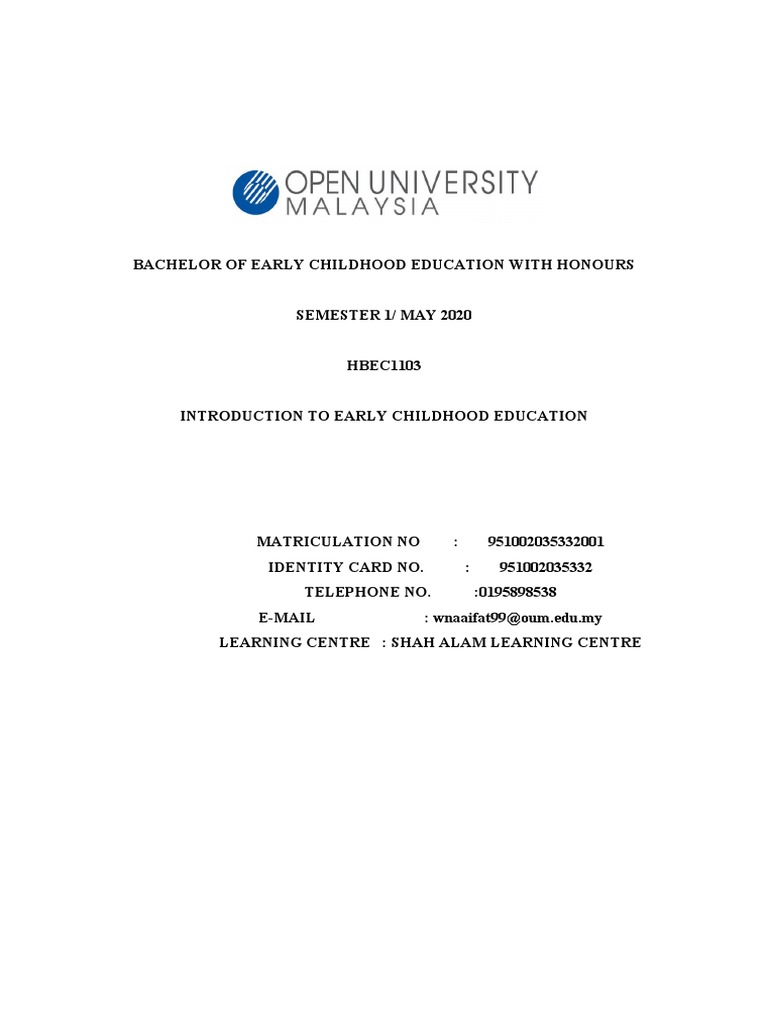 Introduction To Early Childhood Education | PDF | Early Childhood ...