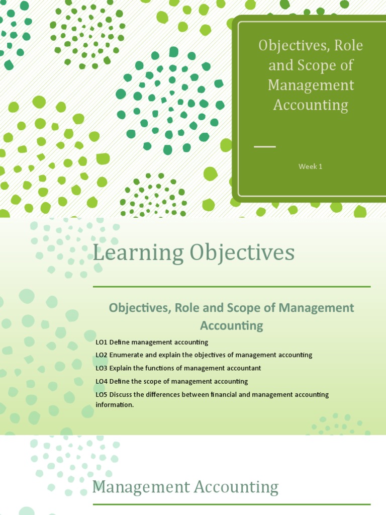 Objectives Role and Scope of Management Accounting | PDF | Management ...