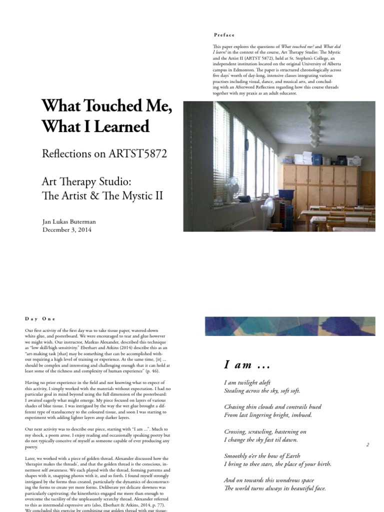 THE ARTIST & THE MYSTIC II Buterman-2014-Artst-Finalpaper | PDF ...