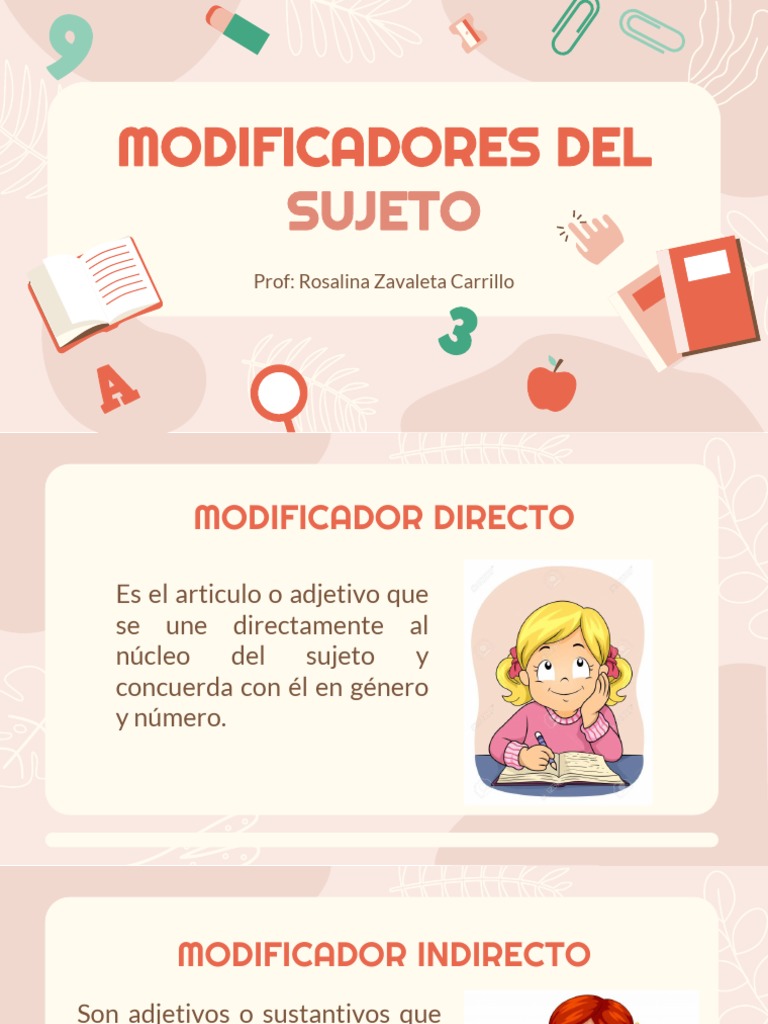 Modificadores del Sujeto: Directos e Indirectos | PDF