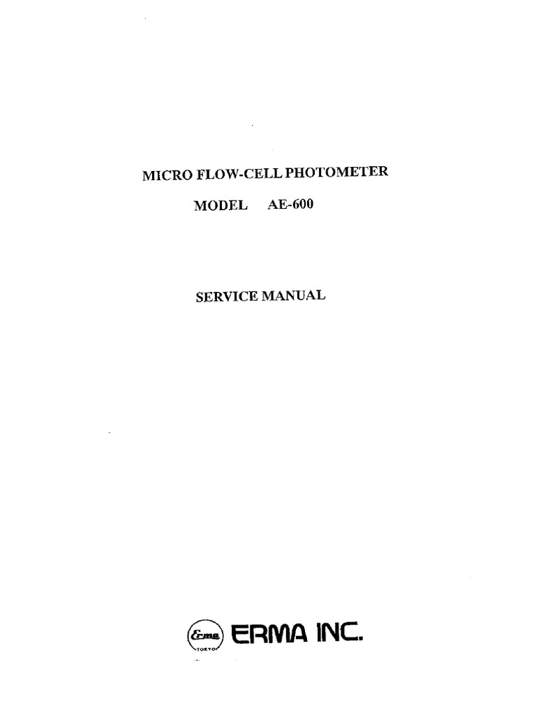 ERMA AE-600 Service Manual | PDF