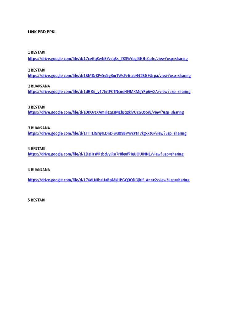 LINK PBD Pbs | PDF